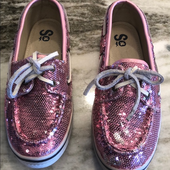 SO | Shoes | Womens 7 Pink Sequin Shoe | Poshmark